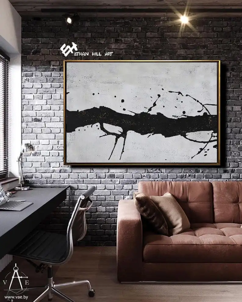 Painting Acrylic Ethan Hill Art H131P Large abstract flower painting ...