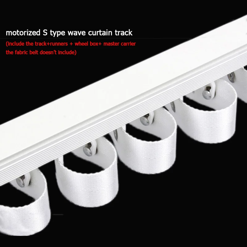 S type wave curtain motorized electric rail curtain track Dooya curtain ...