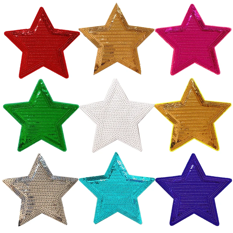 Patches-de-ferro-bordados-de-estrela-de-cinco-pontas-remendos-diy-de ...