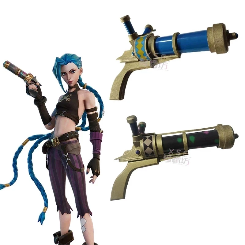 Lol arcane jinx cosplay braços adereços baobao vi irmã cosplay arma eva ...