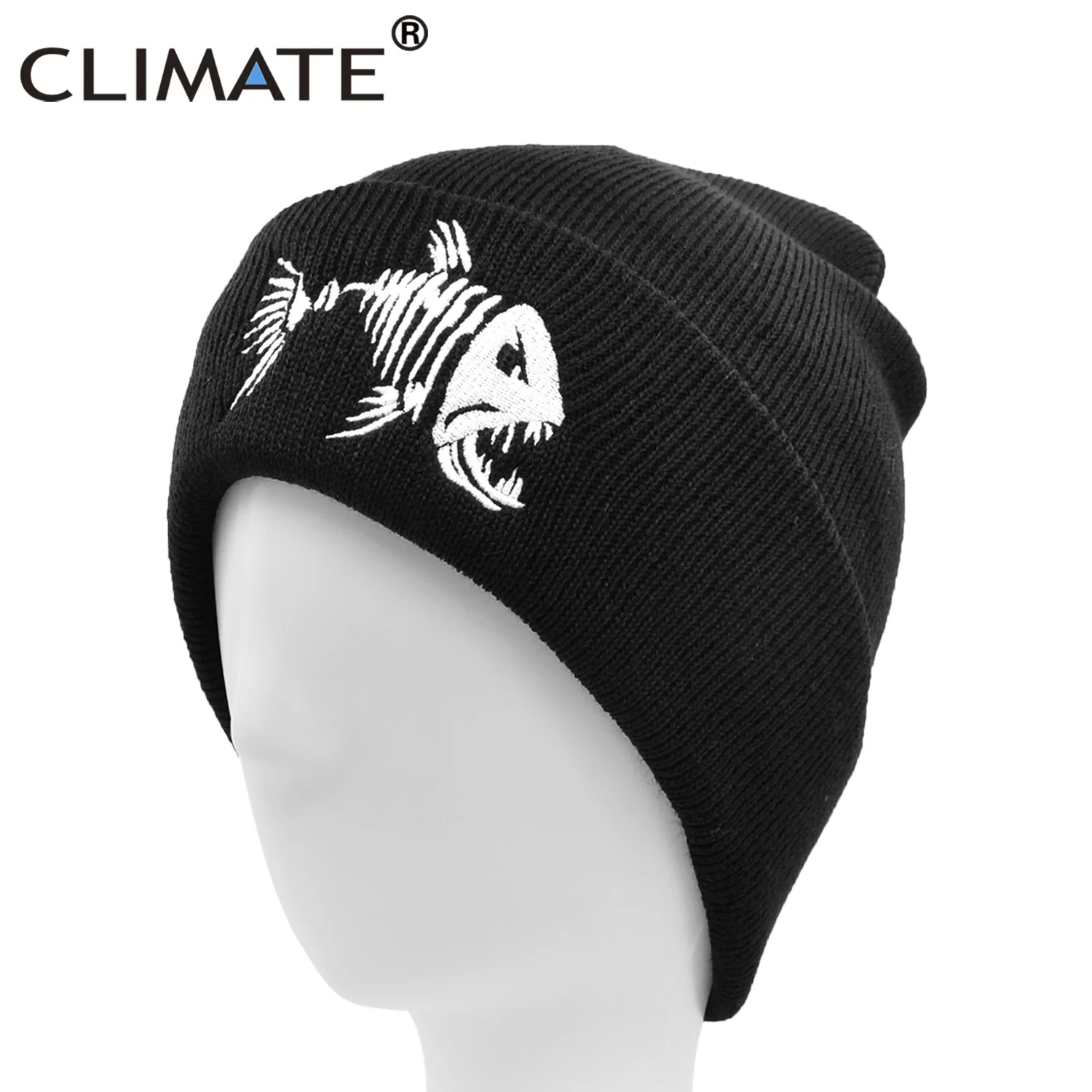 Fish Embroidery Hat | Fisher Beanie Hats | Hat Fishbone | Beanie Fish ...