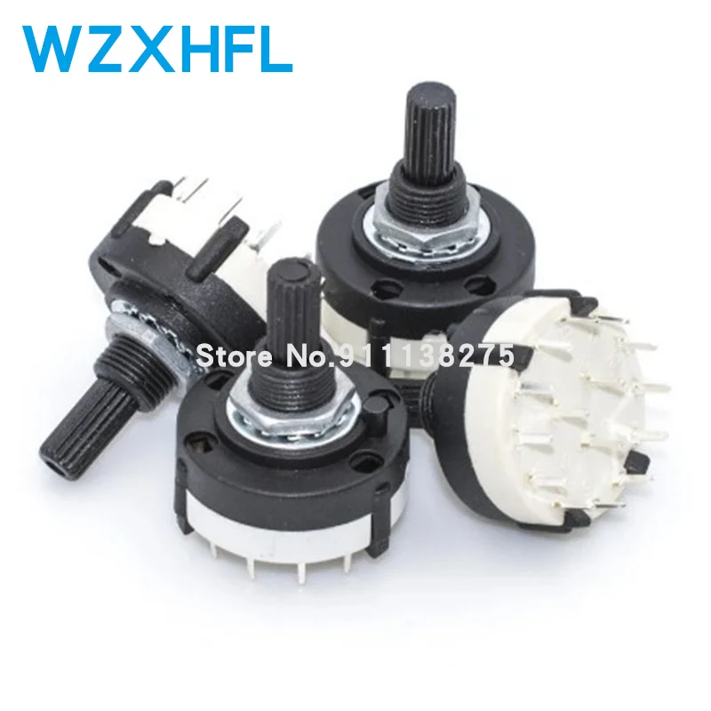 10pcs Rs26 Plastic 4 Pole 3 Position Rotary Band Switch 2 Pole6 ...