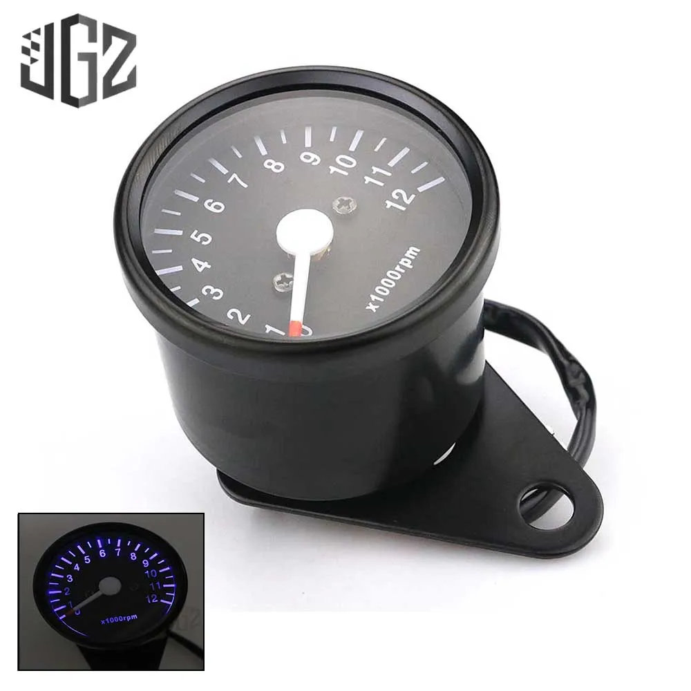 Universal Motorcycle 1000RPM Tachometer LED Light Screen 12V Meter ...