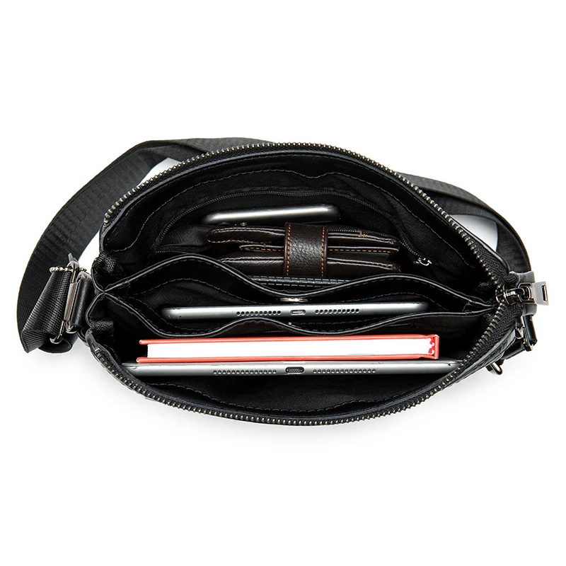 Business men's shoulder bag first layer leather casual oblique section ...