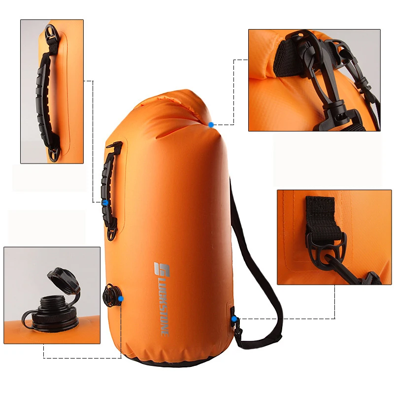 Sac étanche,Sac sec étanche en PVC 60l, sac de rangement pour Kayak, canoë, Rafting, IPX7 ...