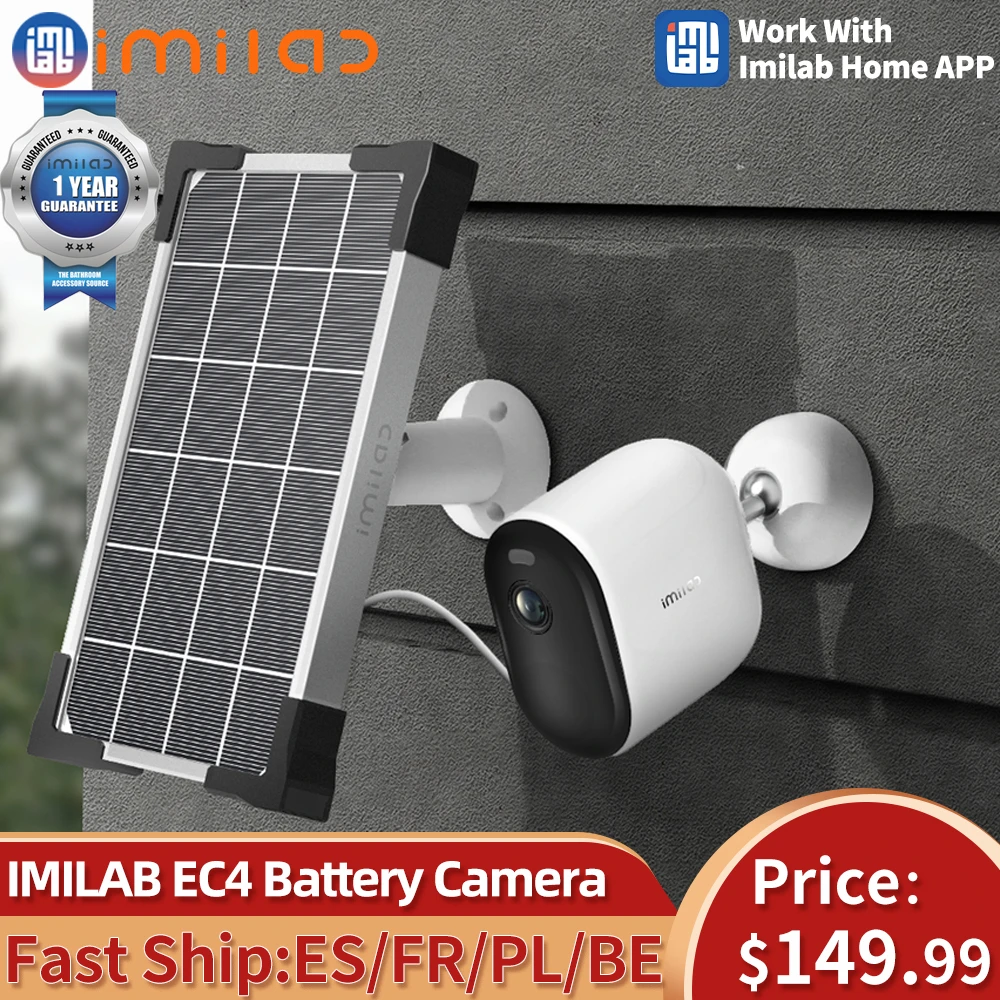 IMILAB EC4 Solar Camera Outdoor Video Surveillance System Kit 4MP HD ...