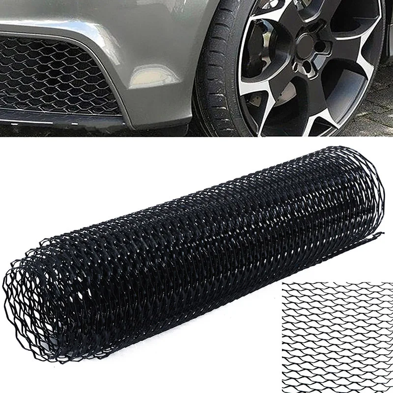 Universal-100x33cm-Aluminum-Black-Car-Mesh-Grille-Net-Car-Body-Grille ...