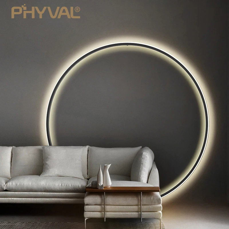 PHYVAL-Nordic-Modern-Circle-Wall-Lamp-Living-Room-LED-Wall-Lights ...