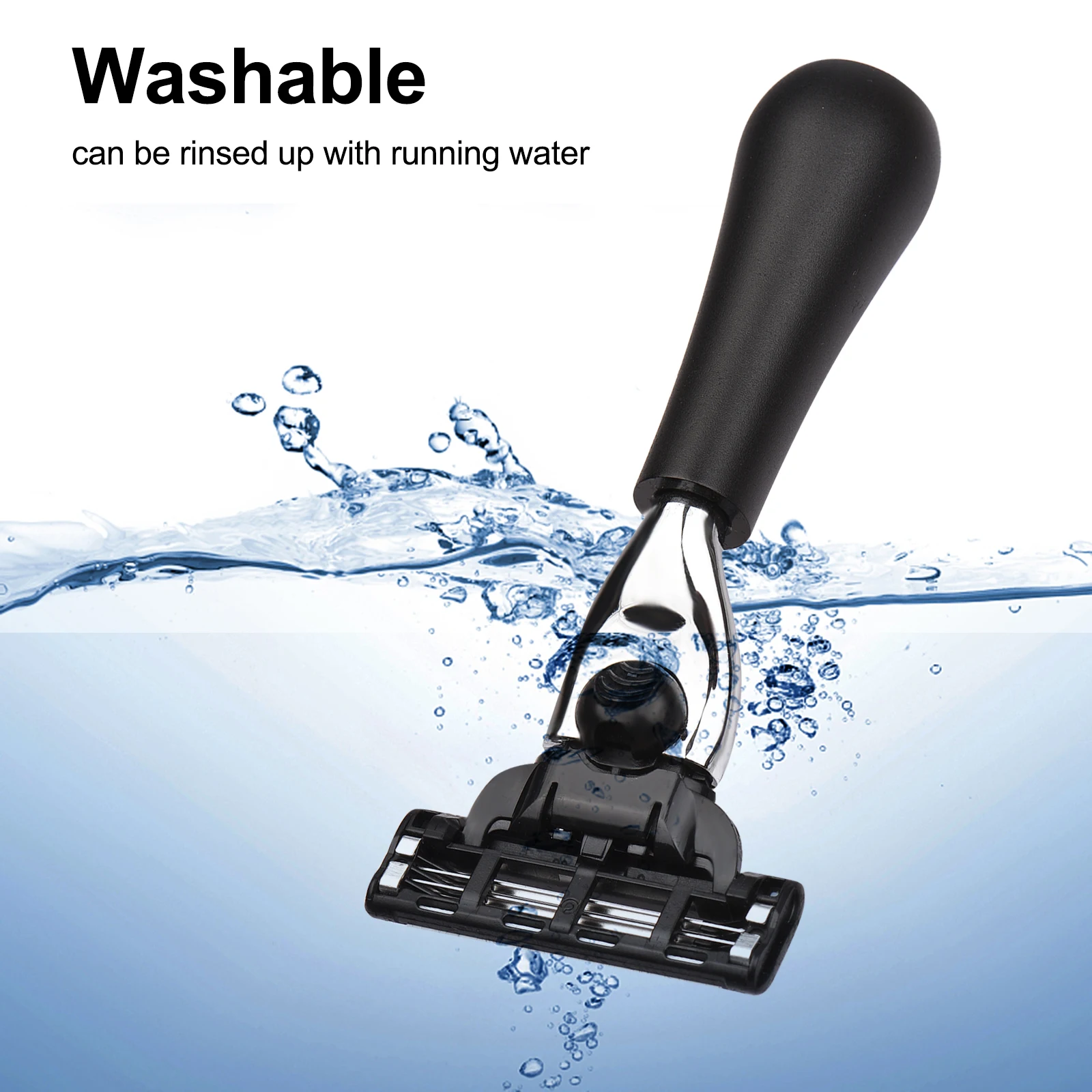 Shaving Razor with PU Storage Bag Safety Beard Razor Metal Mustache ...