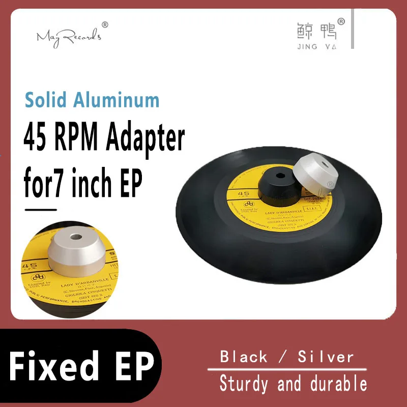 45-RPM-Adapter-Durable-Solid-Aluminum-Center-Adapter-for-7-inch-EP ...