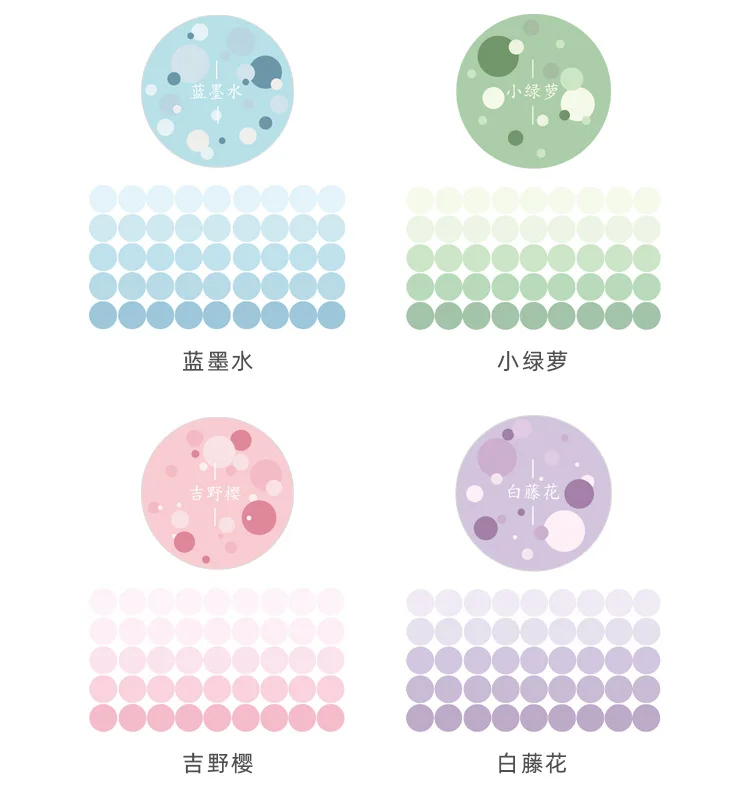 6 cm wide basis Salt Dots Masking Washi Tape round Decorative Adhesive ...