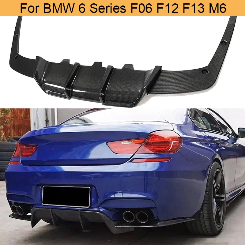 6 Series Carbon Fiber Car Rear Bumper Diffuser Lip For Bmw F06 F12 F13 ...