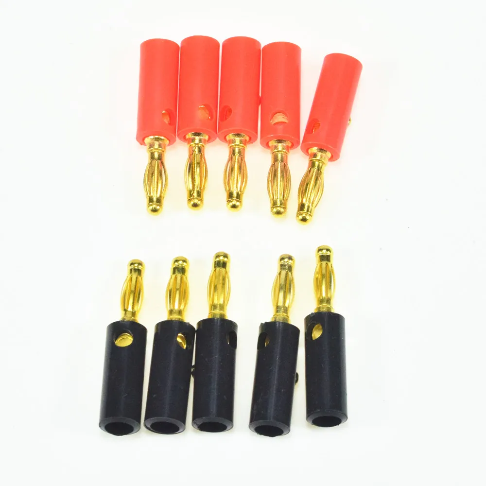 10pcs Banana Plug 4mm Audio Speaker Screw Banana Plugs Connectors 4mm ...