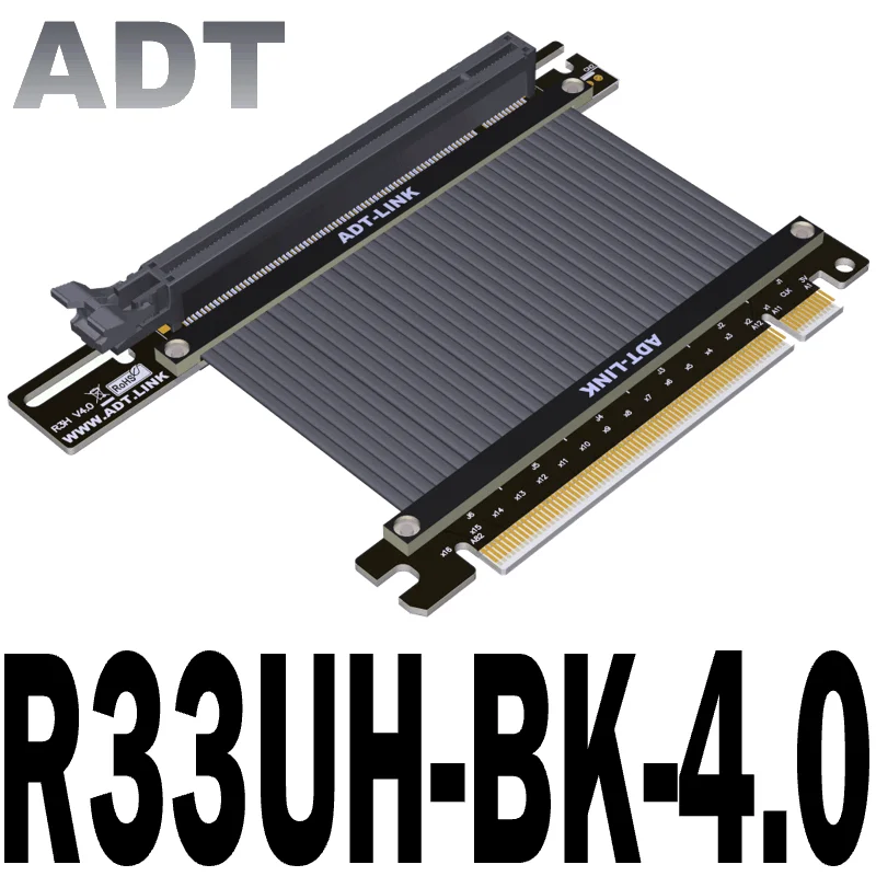 Adt pci e 3.0x16 riser cabo rtx3090 rx6800xt placas gráficas atx caso ...