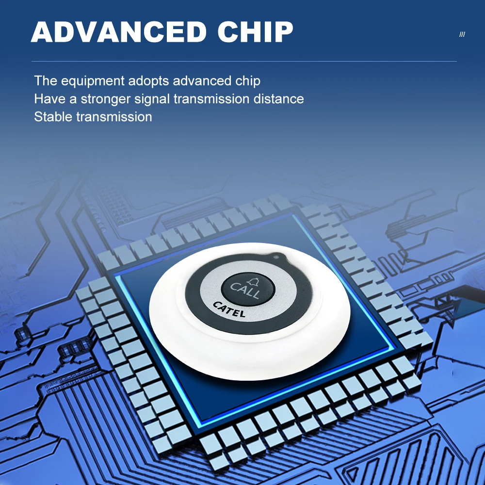 Blanc - moniteur récepteur sans fil, 1 écran + 20 boutons d'appel ...