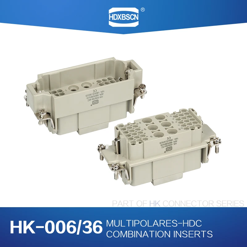 Hdxbscn Industrial Rectangular Heavy Duty Connector Hdc Hk-006/36-m/f ...