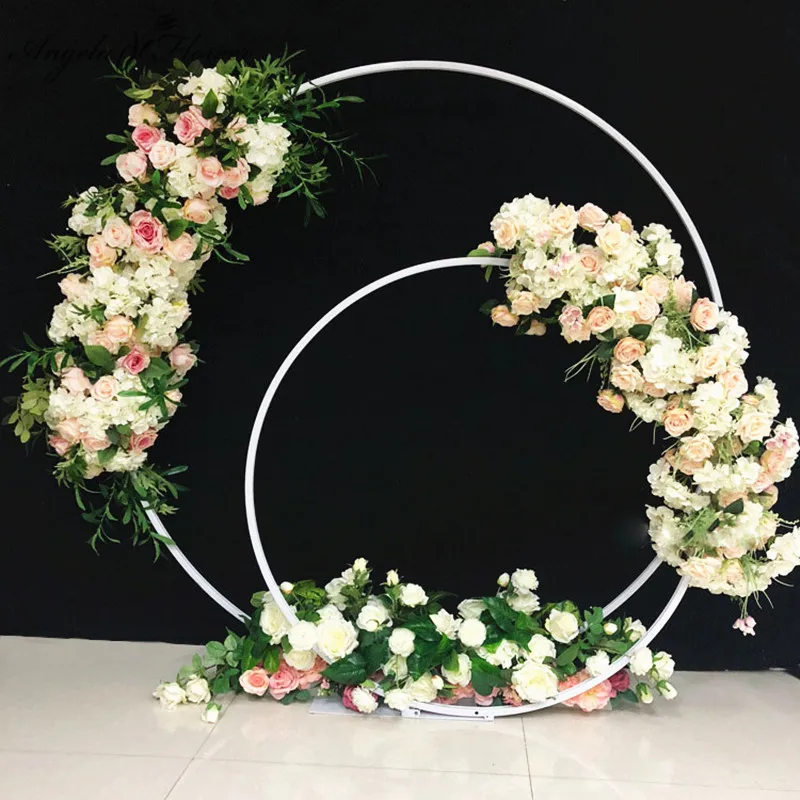 Wedding props wrought iron concentric round arches wedding decor double ...