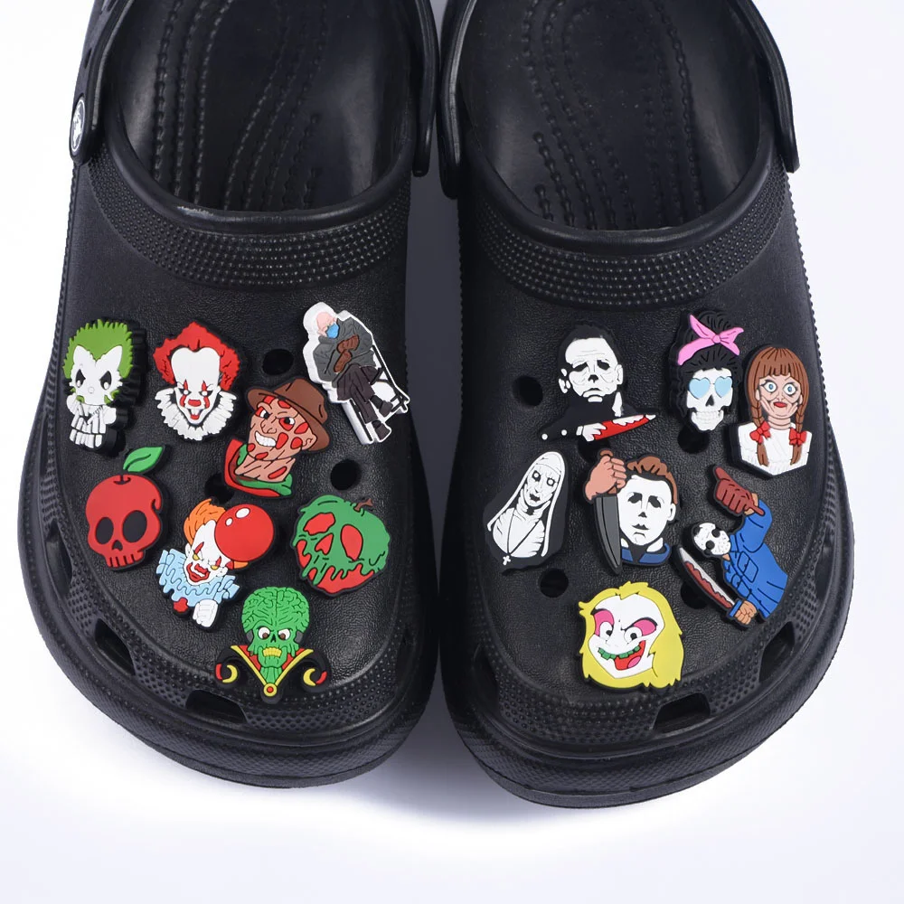 Newest Cartoon Shoe Charms Horror Movie Clog American Film Halloween ...
