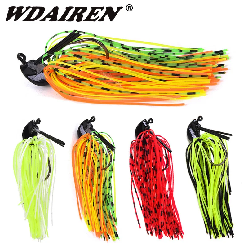 1Pcs Jig Hook Bait 7g 10g 14g Spinner Baits Weedless Fishing Lure ...