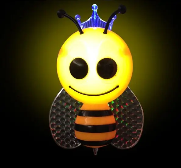 ออกแบบใหม่ Little Bee การ์ตูนโคมไฟกลางคืน Light Sensor ประหยัดพลังงานตก ...
