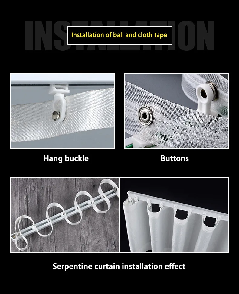 Rideau Motorisé Électrique,Rideau électrique à crochet pour rideaux ...