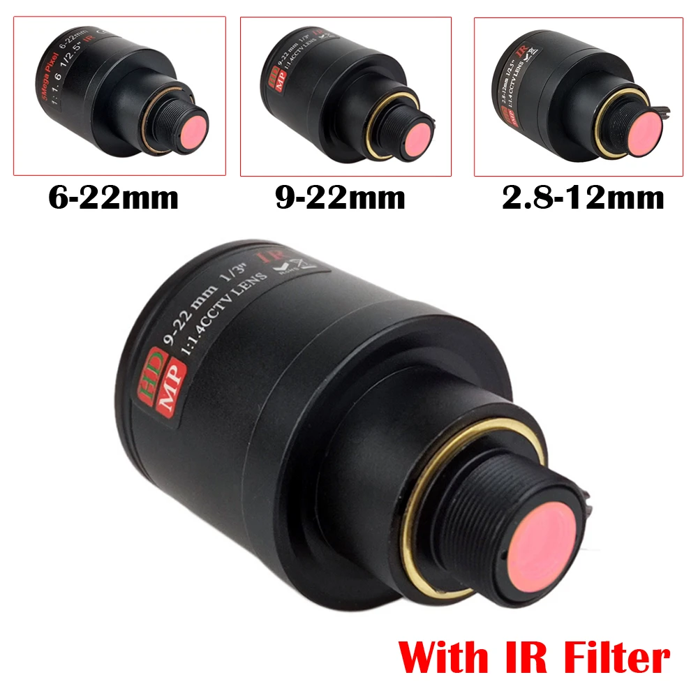 Hd Cctv Camera Manual Varifocal Lens 9-22mm 6-22mm 2.8-12mm With Ir ...