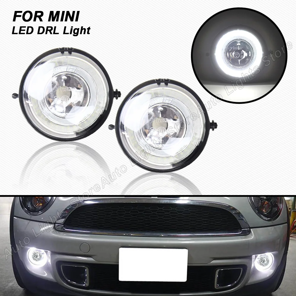 2PCS-DRL-Fog-Bumper-Driving-Lamps-For-Mini-Cooper-R55-Clubman-R56-R57 ...