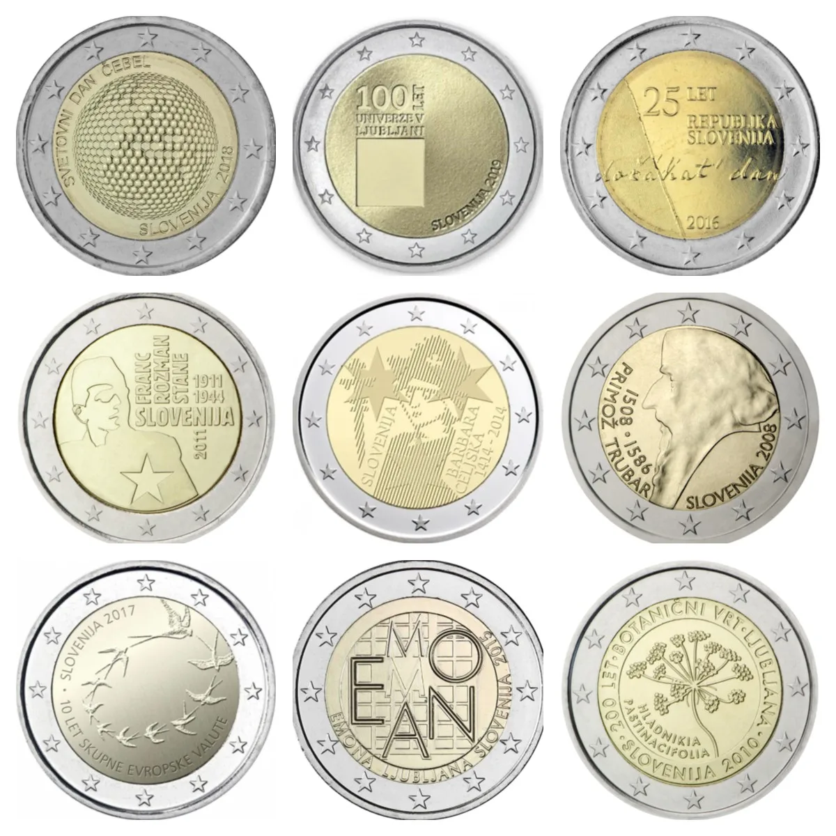 Eslov-nia-2-moedas-originais-da-ue-2008-2022-europa-bicolor-rara ...