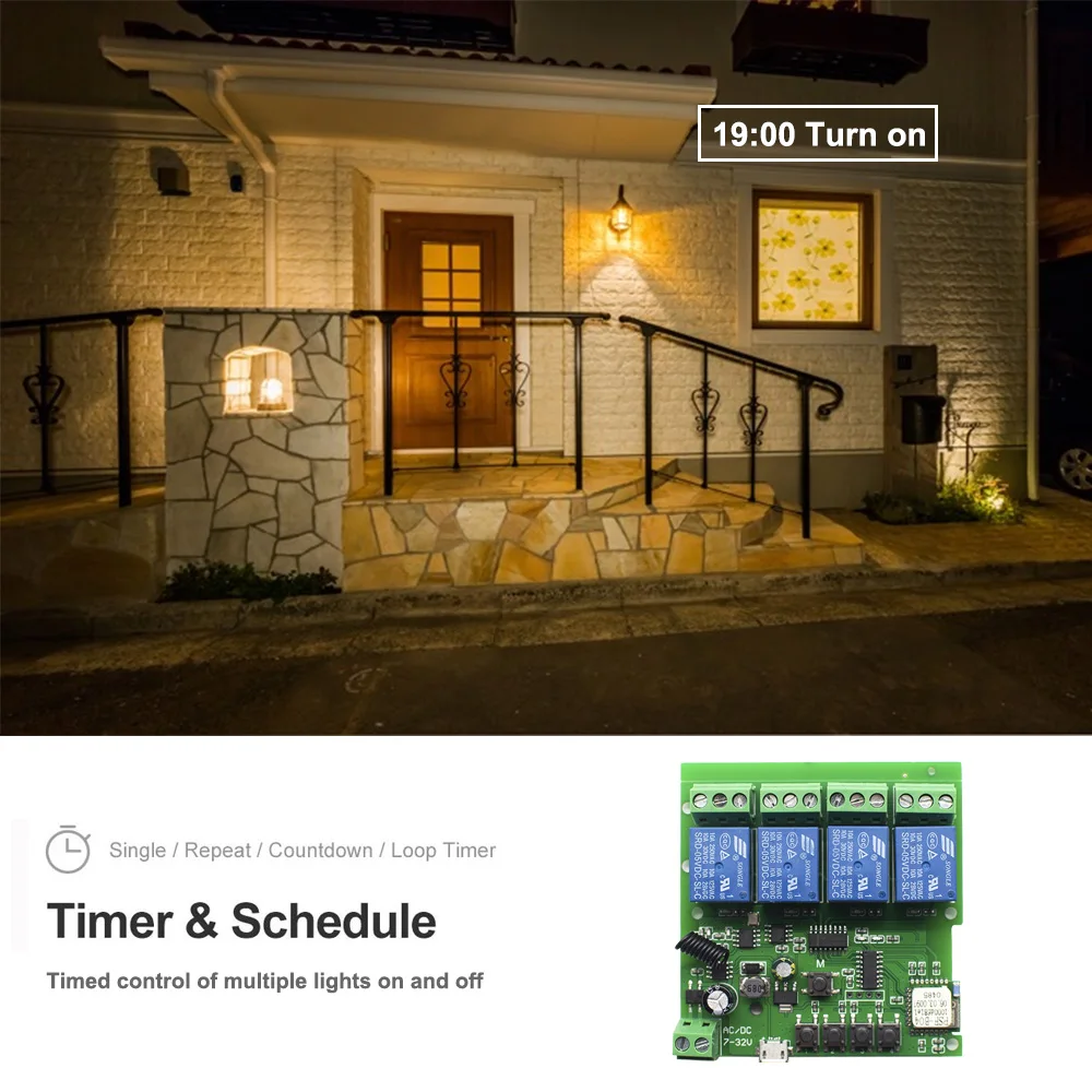 Ewelink Rele Wifi Relay 10A 12V Kapcsoló 1/4Ch 12 V Távvezérlő Modul ...