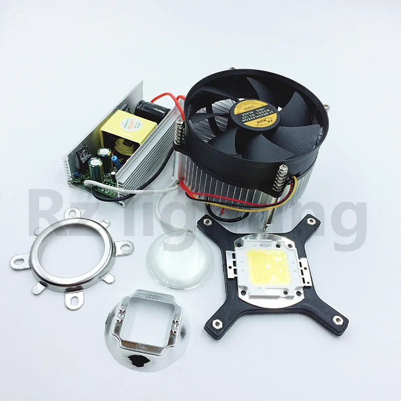 100W 100Watt High Power White LED Light + Heatsink Cooler+100W LED ...