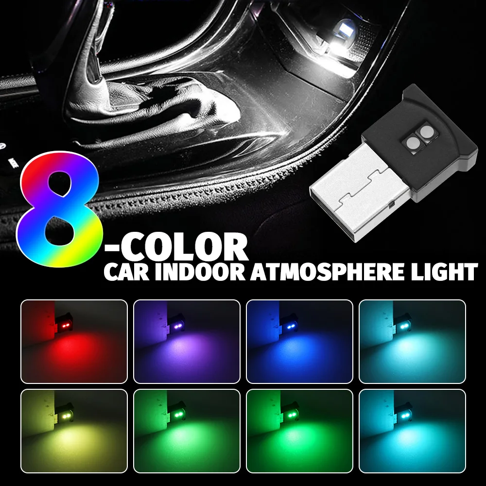Mini Usb Led Car Light Auto Interior Atmosphere Light Decorative Lamp ...