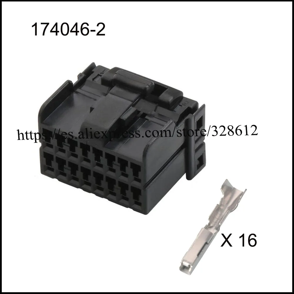 100SET 174046 2 car wire Waterproof female cable connector 16 pin ...