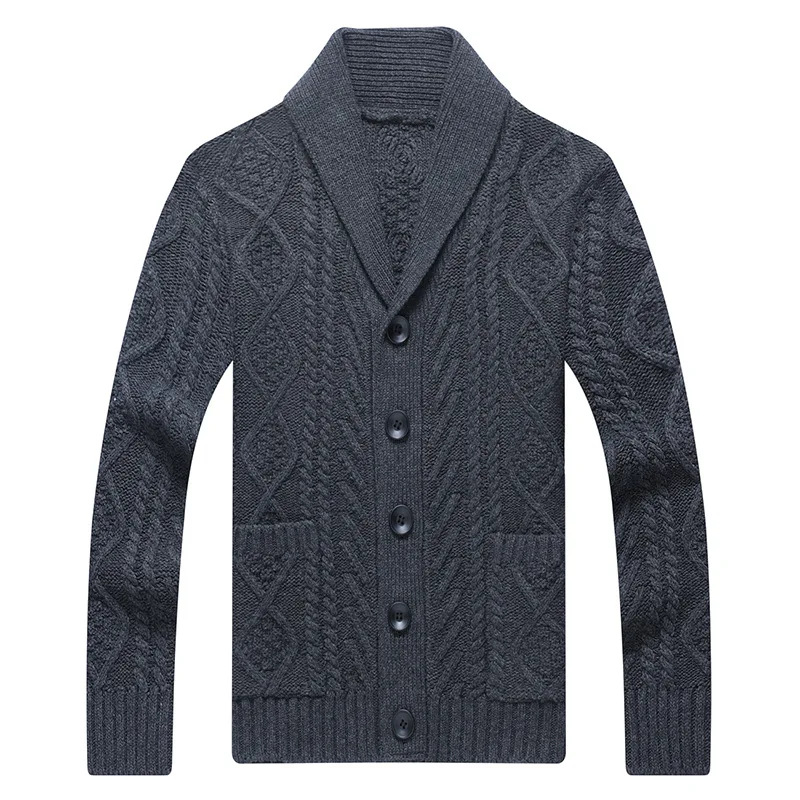 Winter Men's V Neck Knitted Sweater Coat Smart Casual Fashion Loose ...