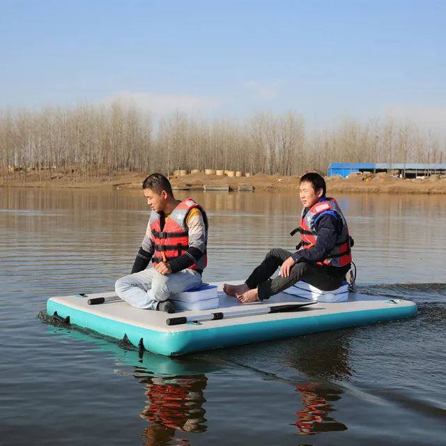 Inflatable Water Platform Floating Dock Water Mat Magic Carpet Boat For ...