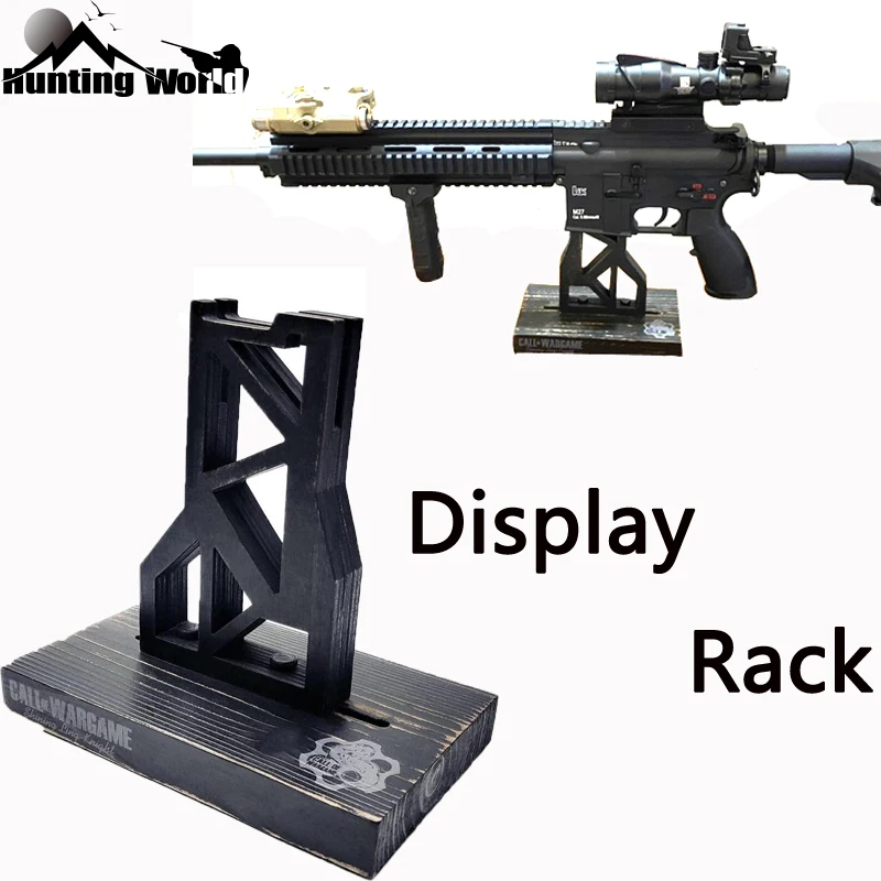 Tactical Wood Display Rifle Stand Gun Rack Holder Bench AR15 Rest Stand ...