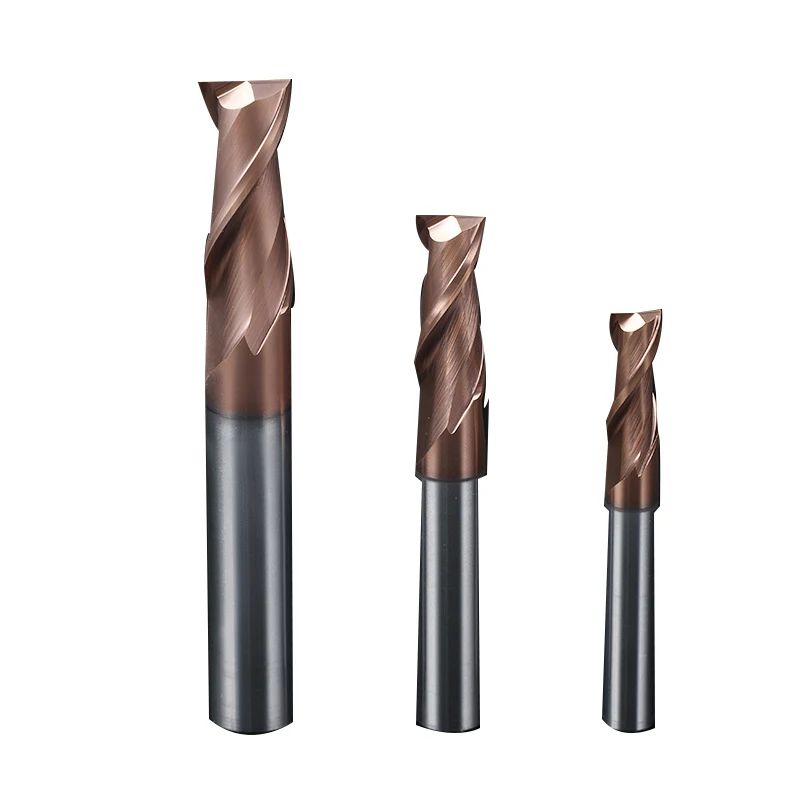 55 DegreeMmilling Cutter Cemented Carbide 2 flute Coating End Mill Flat ...