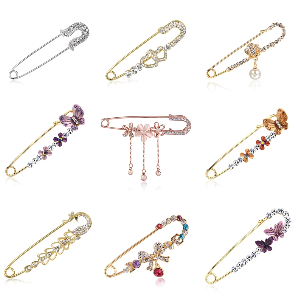 Fashion-Pearl-Pendant-Charm-Hijab-Pins-for-Women-Peacock-Swan-Butterfly ...