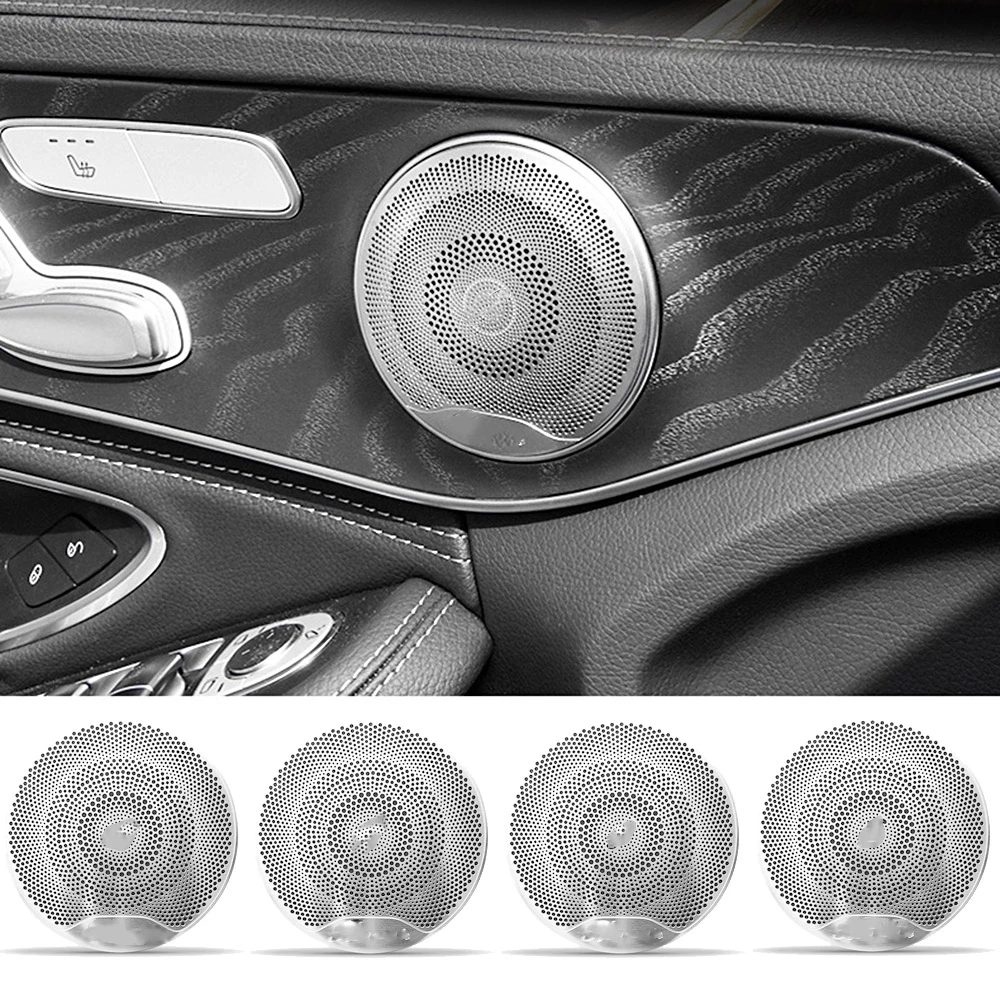 4pcs-Car-Loudspeaker-Speaker-Cover-Sticker-Door-Audio-Player-Cover-For ...
