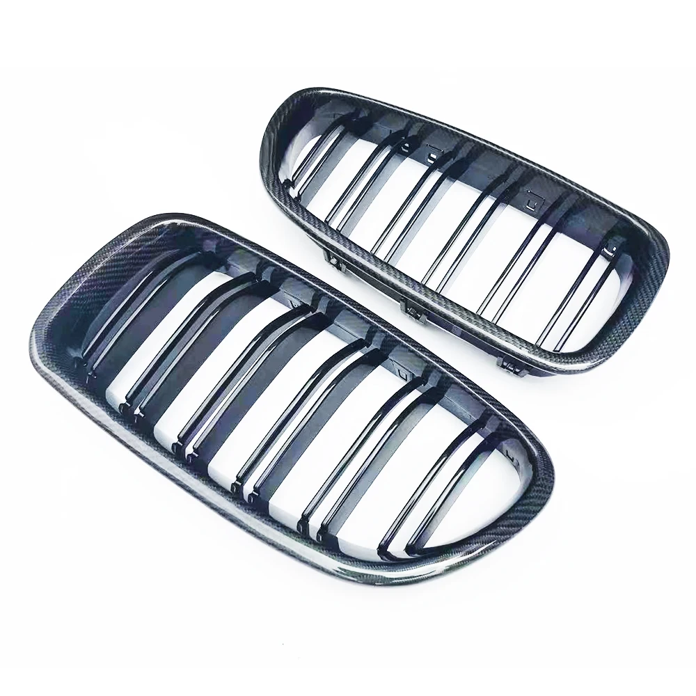 Carbon + ABS Front Bumper Kindey Grill Grille for BMW F10 520 528 535 ...