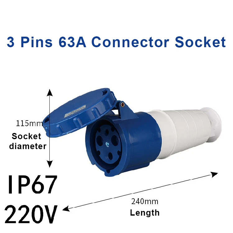 63a Industrial Plug Socket 63a Pin Connector Electrical, 50% OFF