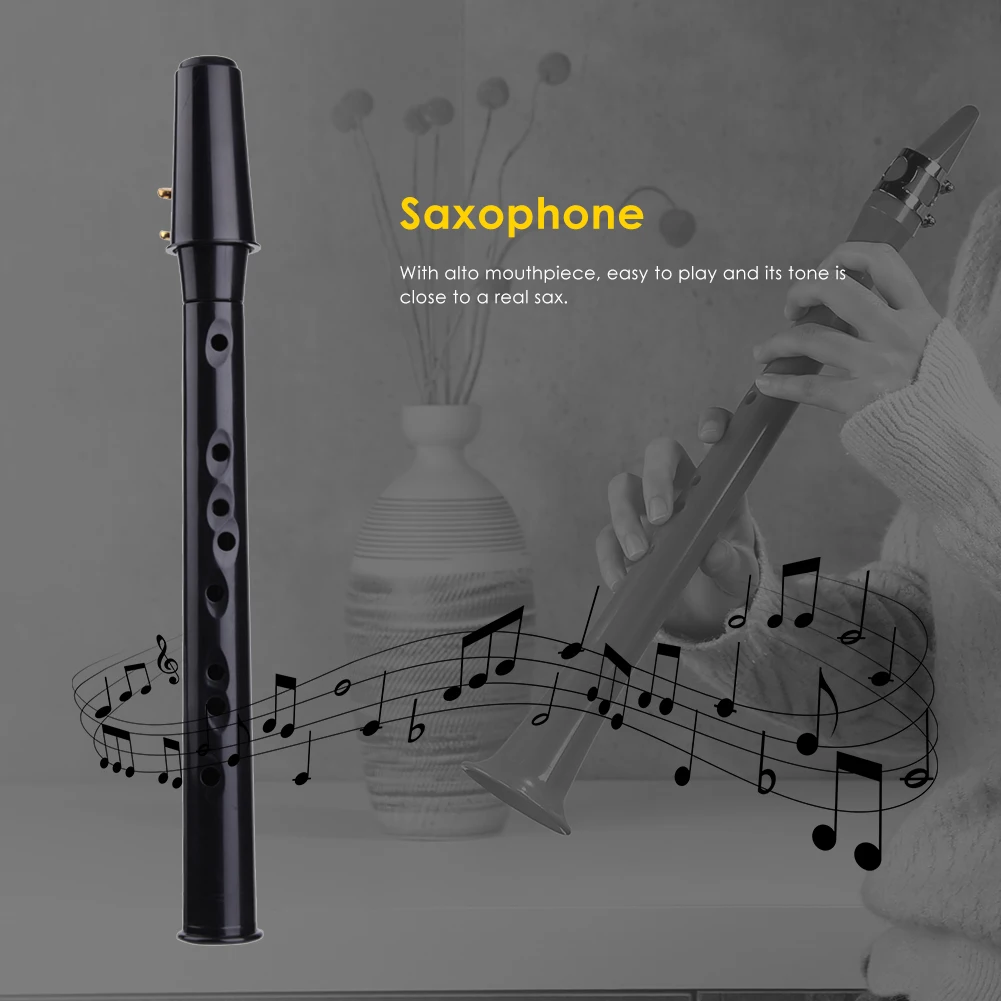 8-Hole Mini Pocket Saxophone with Alto Mouthpiece Ligature Reeds ...