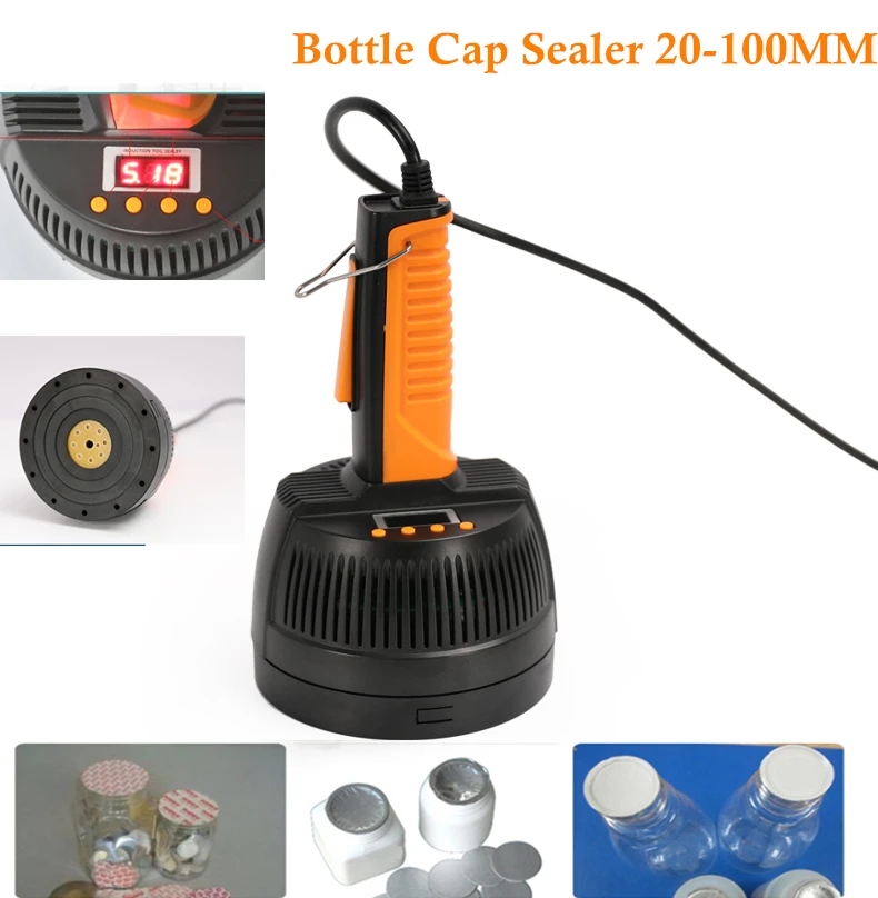 Maunual Induction Cap Sealing Machine Heat Bottle Sealer Jar Lid 20 ...