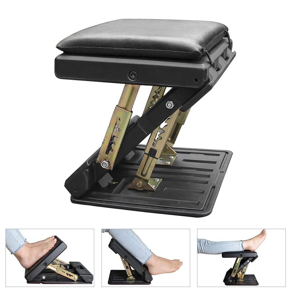 4-Level-Height-Adjustment-Foot-Stool-with-Removable-Soft-Foot-Rest-Pad ...