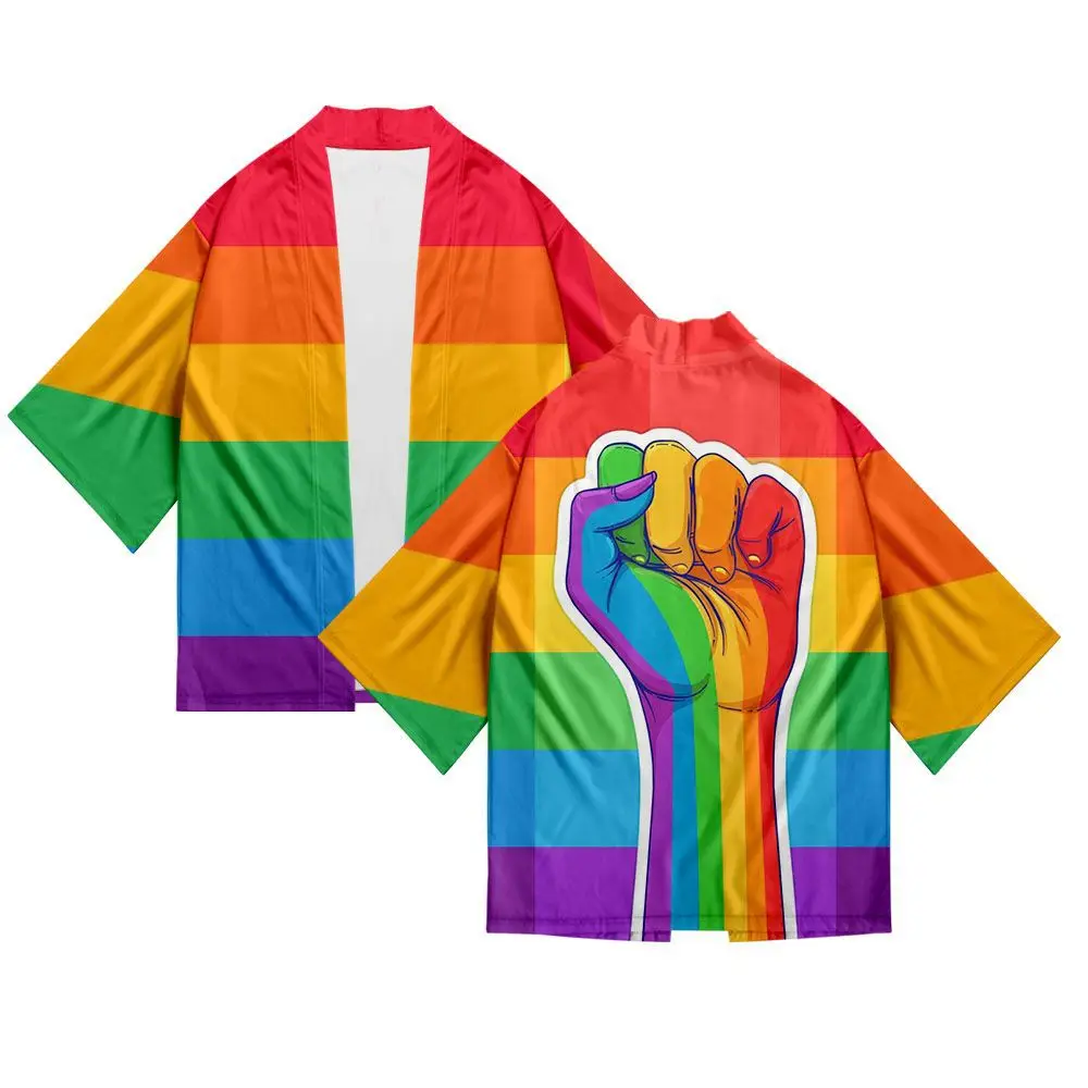 LGBT Pride Japanese Style Kimono Cardigan Jacket (Various Designs ...