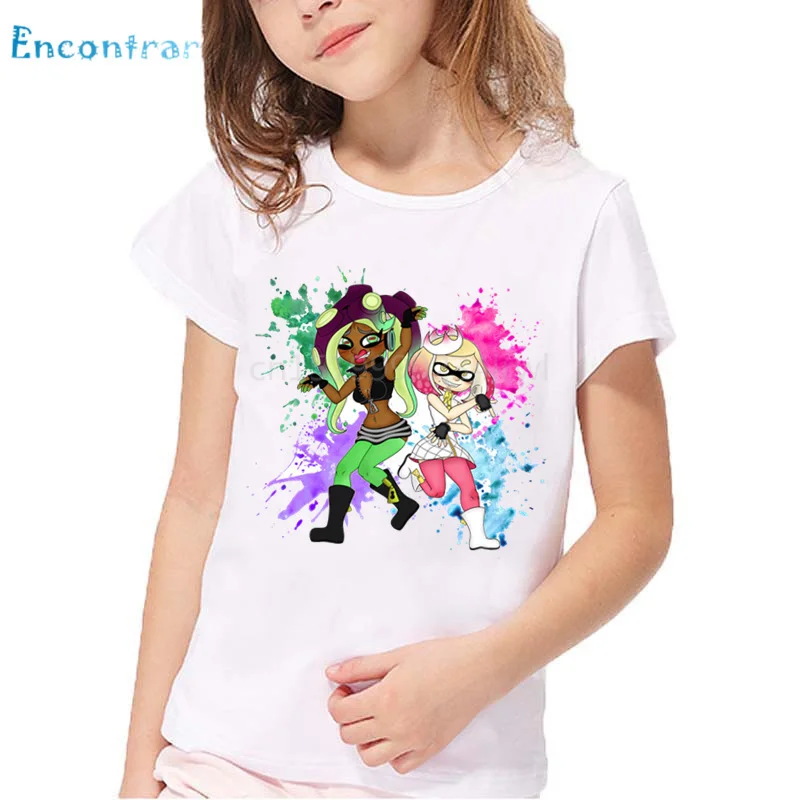 Children-Cartoon-Splatoon-Inkling-Print-Funny-T-shirt-Kids-Summer-Short ...