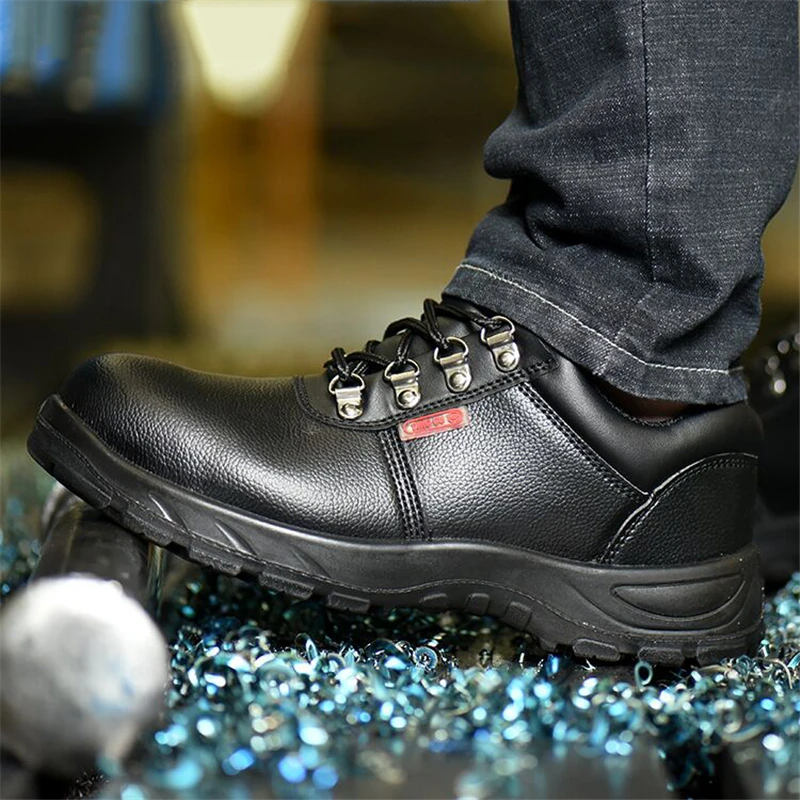 Work safety boot air mesh safety shoes male steel toe boots men ...