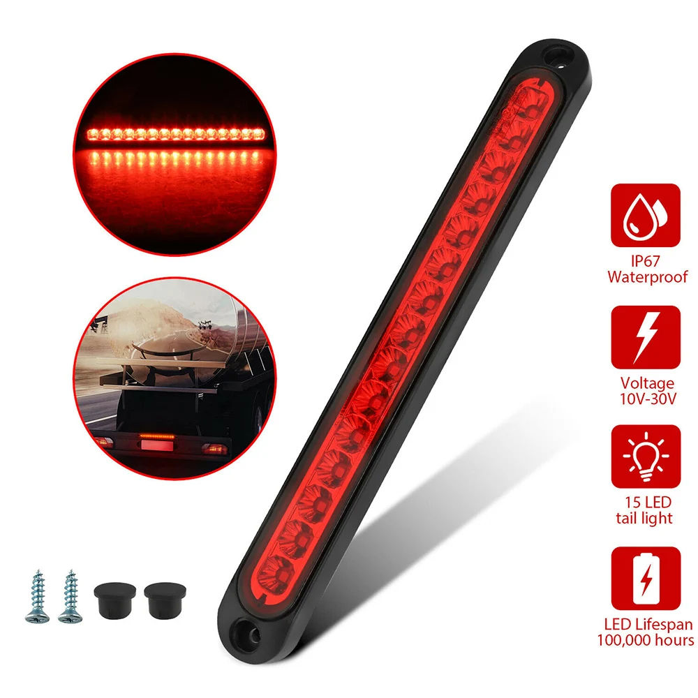 High-Position-Mount-15-LED-Third-3RD-Additional-Brake-Stop-Rear-Tail ...