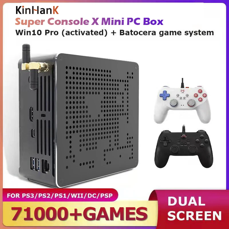 Super Console PC Box WIFI Retro Video Game Console Windows 10 Pro With ...