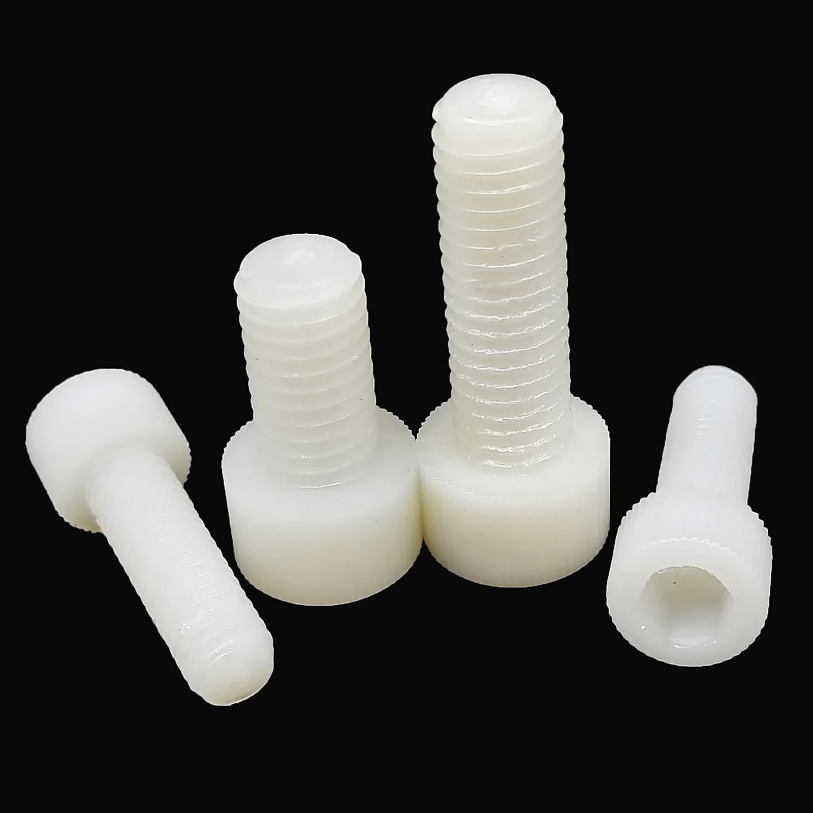 VIS,50pcs M4-25mm--Vis à tête hexagonale en plastique, 2-5-10-50 pièces, M3 M4 M5 M6 M8 M10 M12 ...