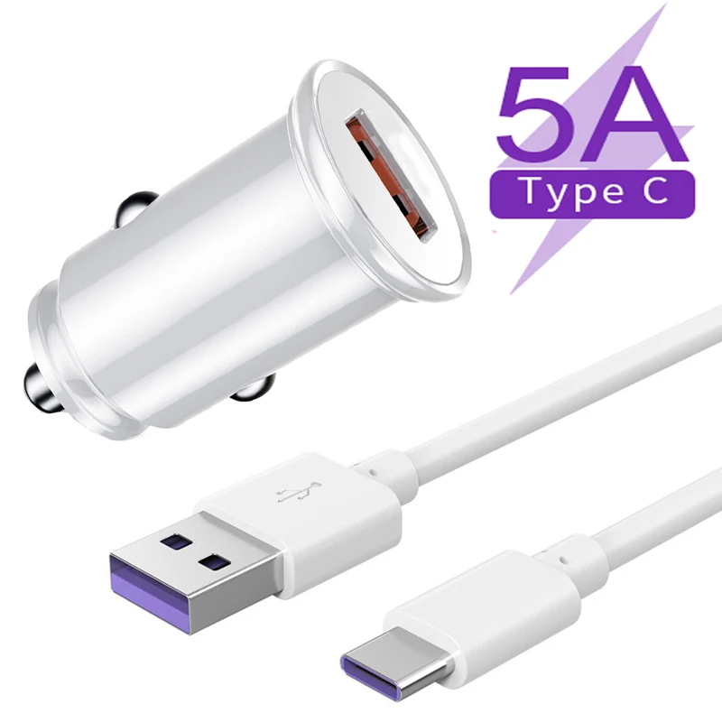 Cargador USB de carga rápida para coche, Cable de teléfono tipo C QC 3,0, de 18W, para teléfonos ...